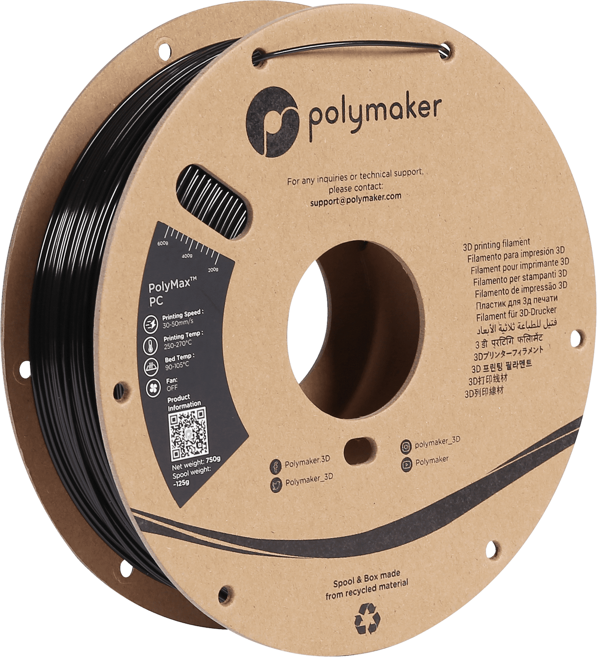 Polymaker PolyMax Tough PC - 750gr. — 3D VERK