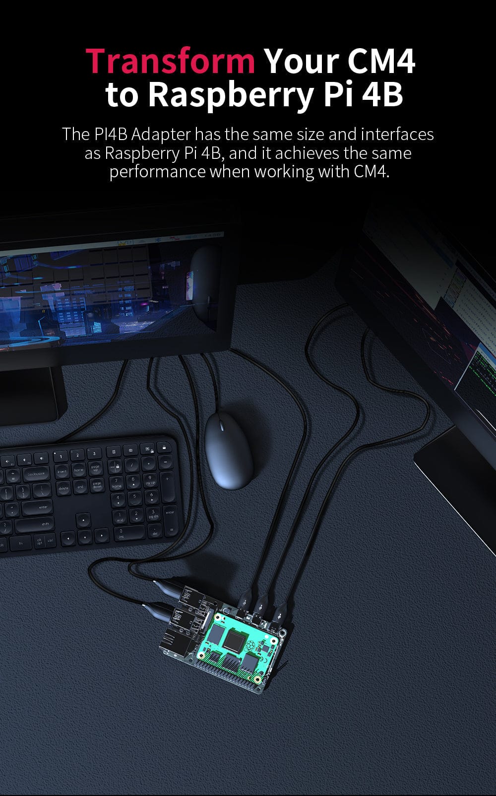 BIGTREETECH PI4B Adapter V1.0 for CM4 or CB1, sambærilegt Raspberry PI — 3D VERK